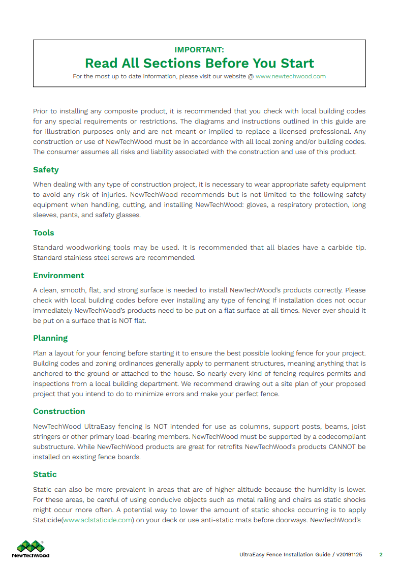 UltraEasy Fencing - Newtechwood